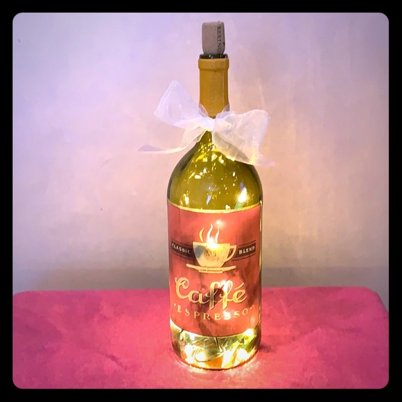 custompam | Accents | Lighted Wine Bottle With Caffe Expresso | Poshmark